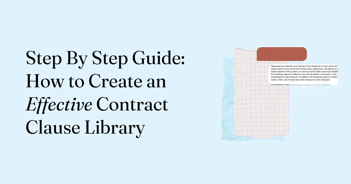How to create an effective contract clause library